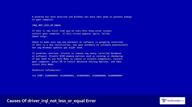 How To Fix driver_irql_not_less_or_equal Error In Windows 10?